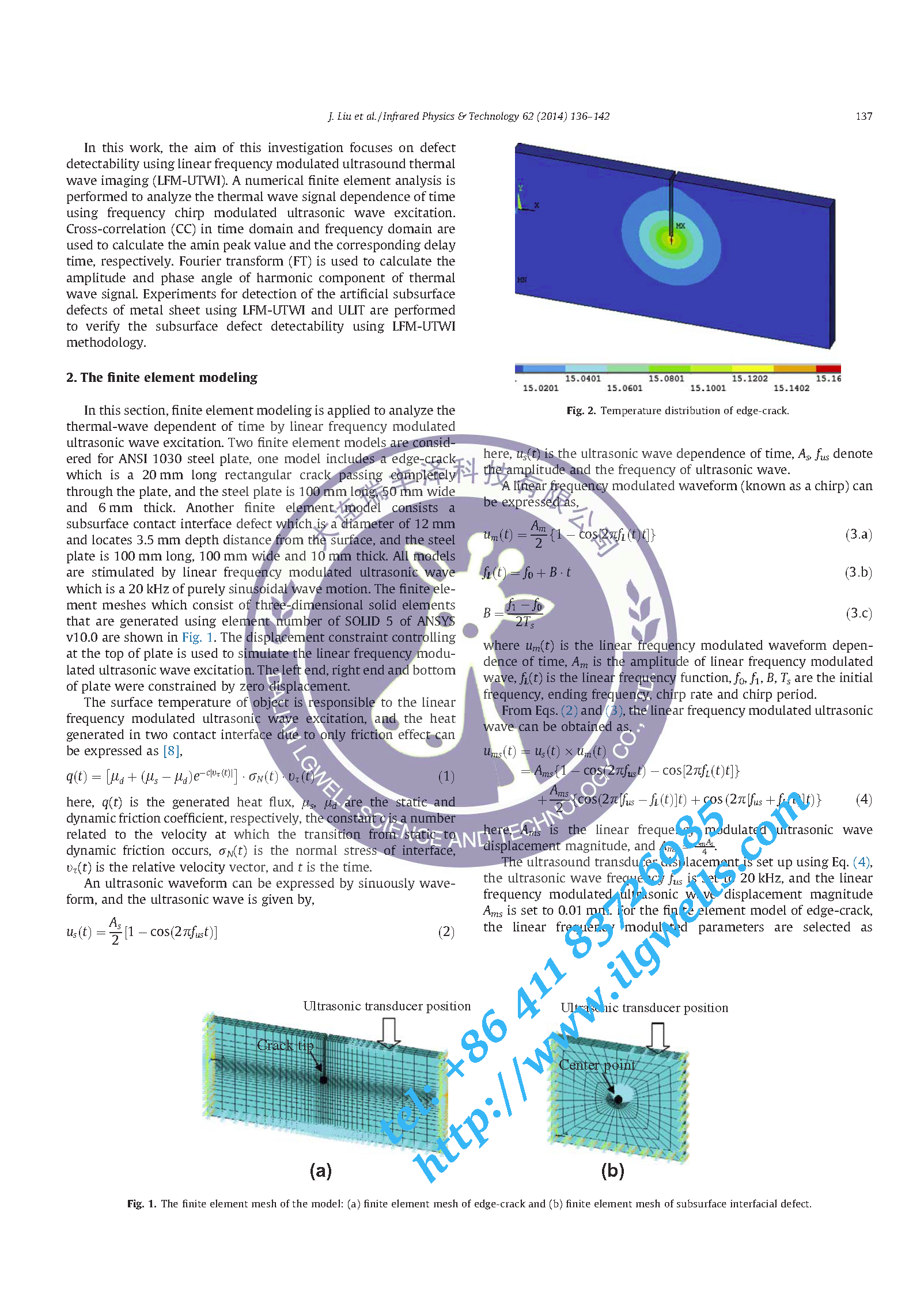 Study of inspection on metal sheet with subsurface defects using linear frequency modulated ...